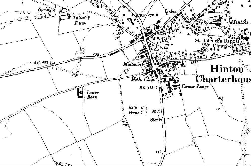 Hinton Charterhouse - Map - 1885